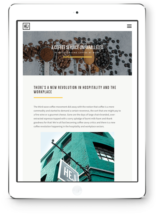 Hej Coffee, a Feelingpeaky digital design case study. We LOVE coffee!